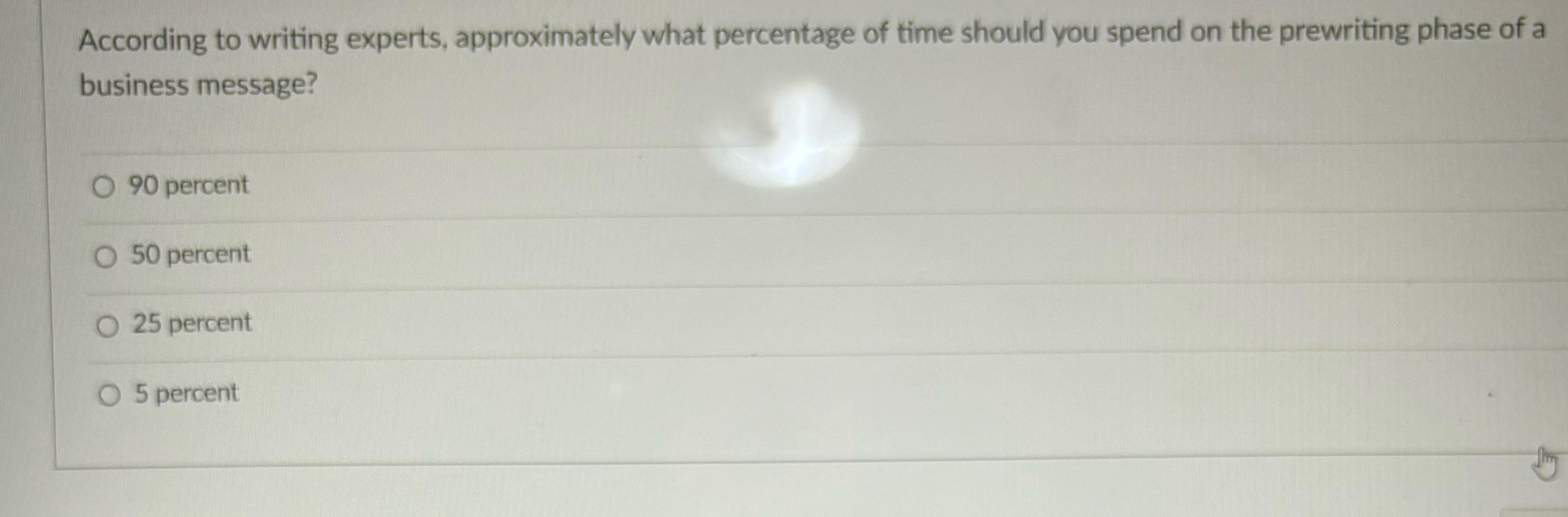 Solved According to writing experts, approximately what | Chegg.com