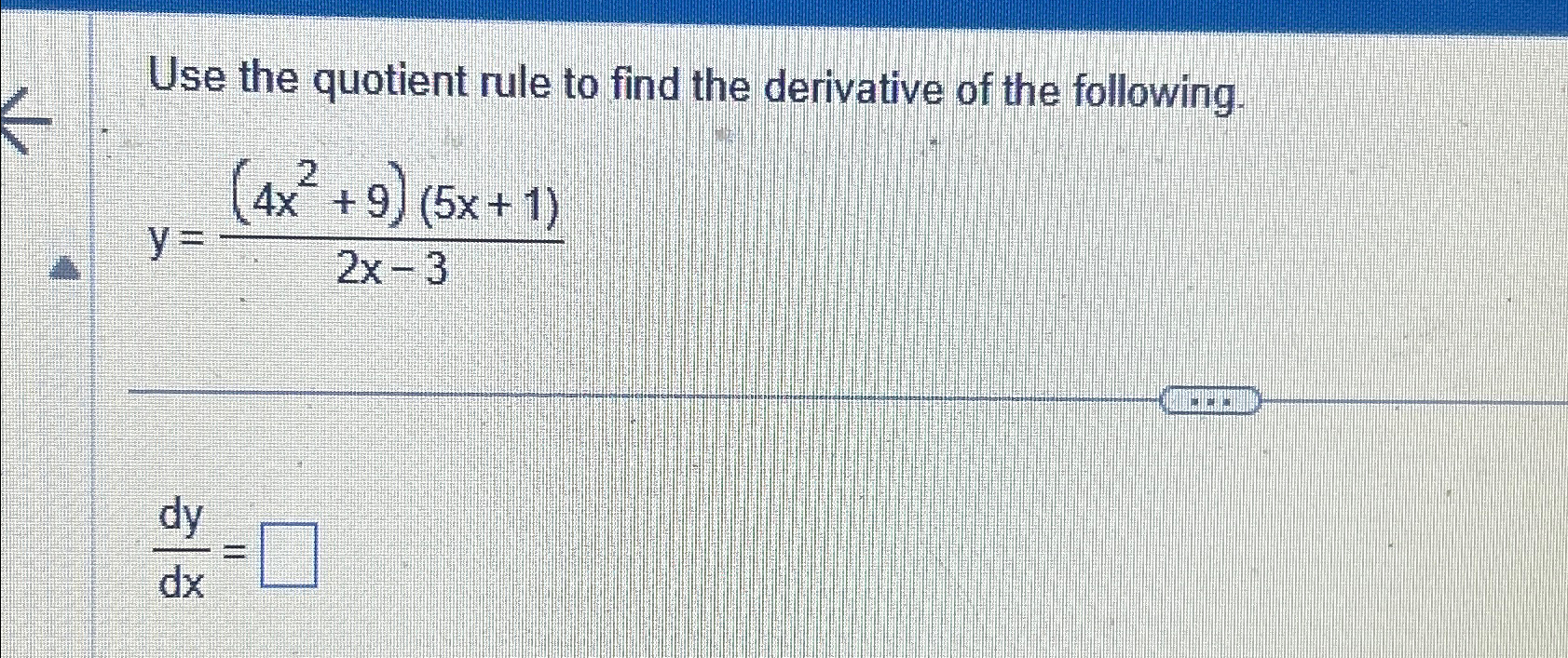 Solved Use the quotient rule to find the derivative of the | Chegg.com