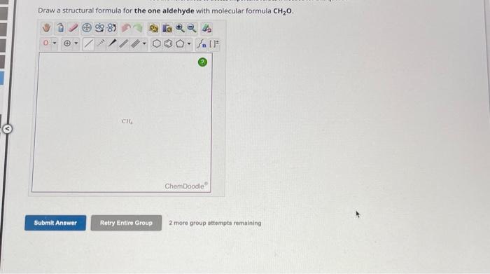 Solved Draw a structural formula for the one aldehyde with | Chegg.com
