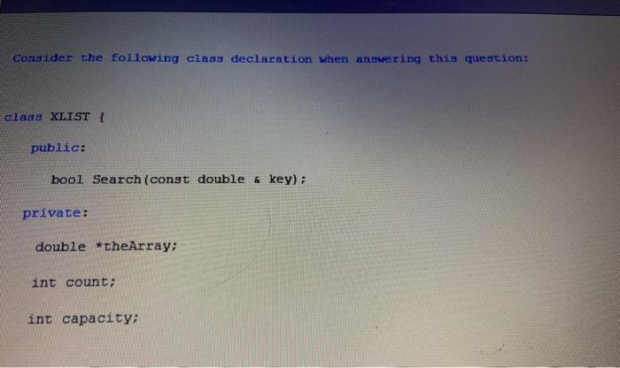 Solved Consider the following class declaration when | Chegg.com