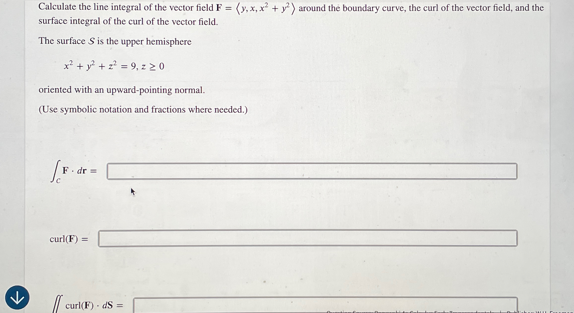 Solved Calculate the line integral of the vector field | Chegg.com