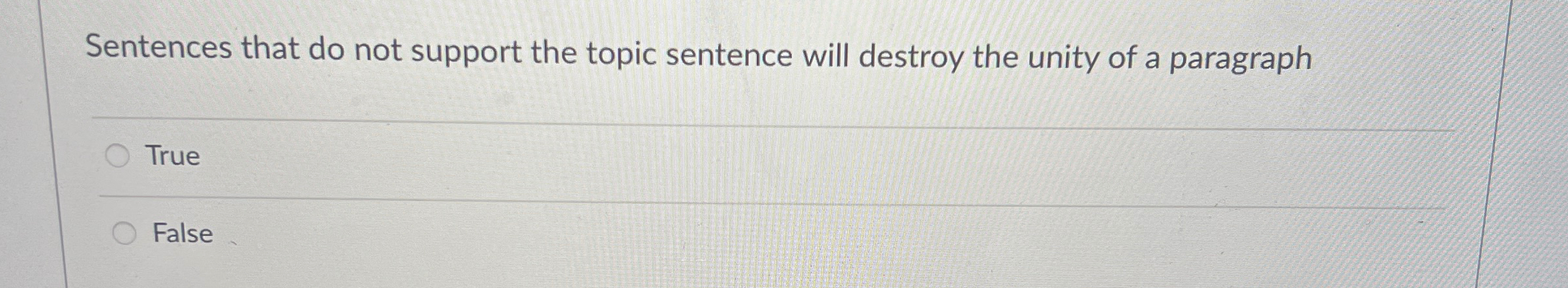 Solved Sentences that do not support the topic sentence will | Chegg.com