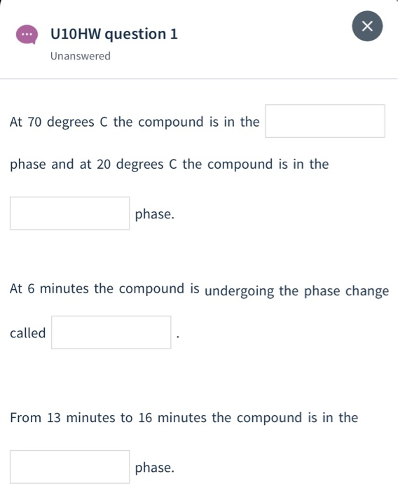 Solved Questions 1-3: A Cooling curve x For questions 1-3 | Chegg.com Solved Questions 1-3: A Cooling curve x For questions 1-3 | Chegg.com