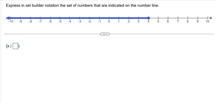Solved Illustrate the set on a number line. {z∣z≤2} Choose | Chegg.com