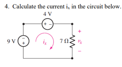Solved Calculate the current ix ﻿in the circuit below. | Chegg.com