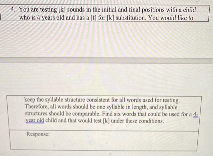 Solved 3. Identify the following syllable structures | Chegg.com