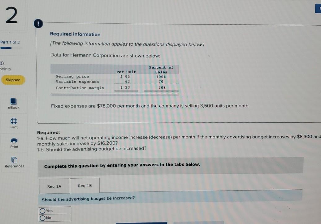 Solved 2 ! Required information Part 1 of 2 [The following | Chegg.com Solved 2 ! Required information Part 1 of 2 [The following | Chegg.com