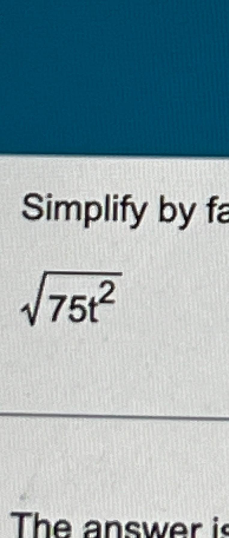 Solved Simplify By75t22 9172