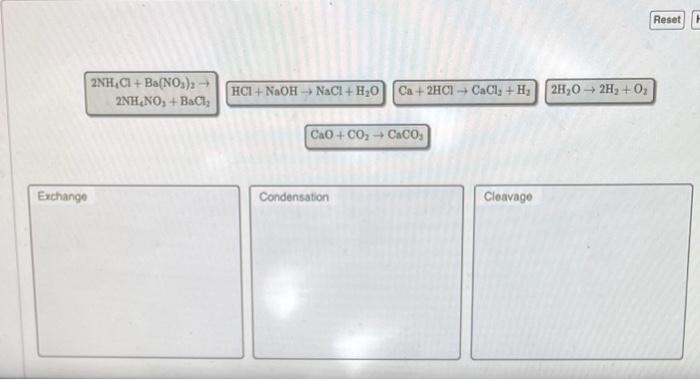 Solved 2NH4Cl+Ba(NO3)2→2NH4NO3+BaCl2 | Chegg.com
