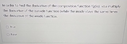 Solved In order to find the derivative of the composition | Chegg.com