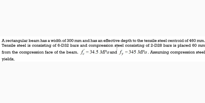 Solved Determine the depth of the compression block | Chegg.com
