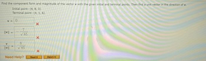 Solved Find the component form and magnitude of the vector v | Chegg.com