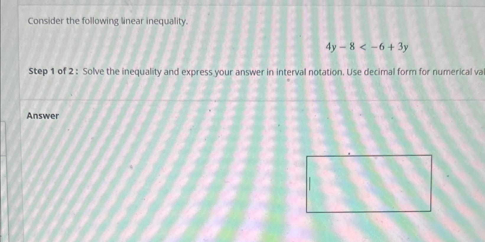 Solved Consider the following linear | Chegg.com