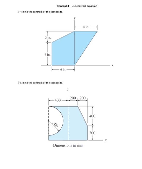 Solved [P4] Find the centroid of the composite. [P5] Find | Chegg.com
