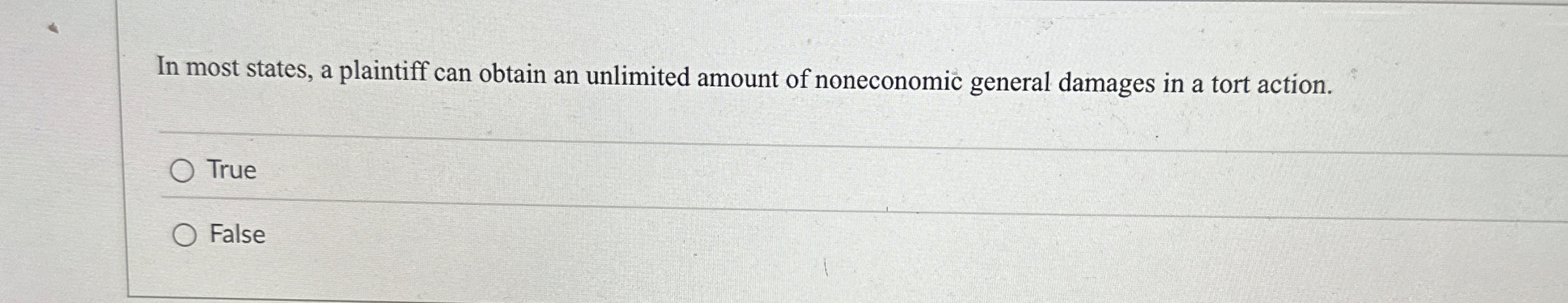 Solved In most states, a plaintiff can obtain an unlimited | Chegg.com