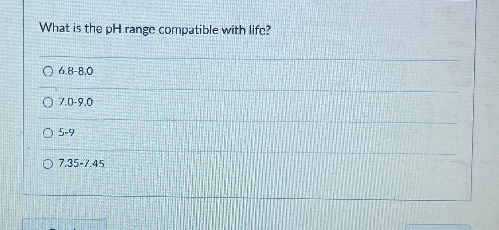 Solved What is the pH ﻿range compatible with | Chegg.com