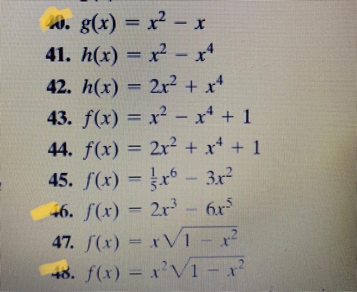 Solved In exercises 37-48, determine whether each function | Chegg.com