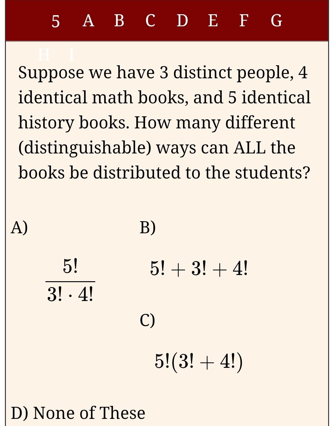 Solved Suppose We Have 3 Distinct People 4 Identical Math