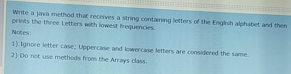 Solved Write a java method that receives a string containing | Chegg.com