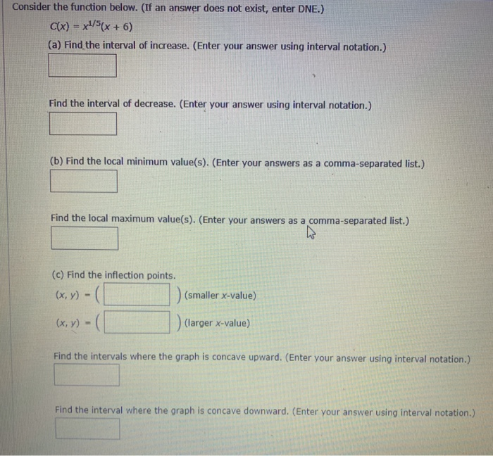 Solved Consider The Function Below If An Answer Does Not