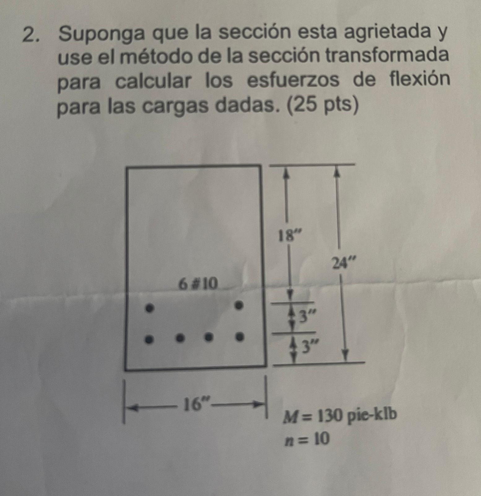 Solved Suponga que la sección esta agrietada yuse el método | Chegg.com Solved Suponga que la sección esta agrietada yuse el método | Chegg.com