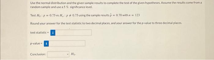 Solved Use the normal distribution and the given sample | Chegg.com
