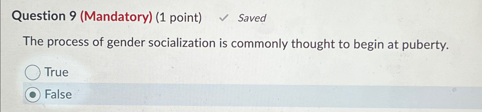 Solved Question 9 (Mandatory) (1 ﻿point) ﻿SavedThe process | Chegg.com