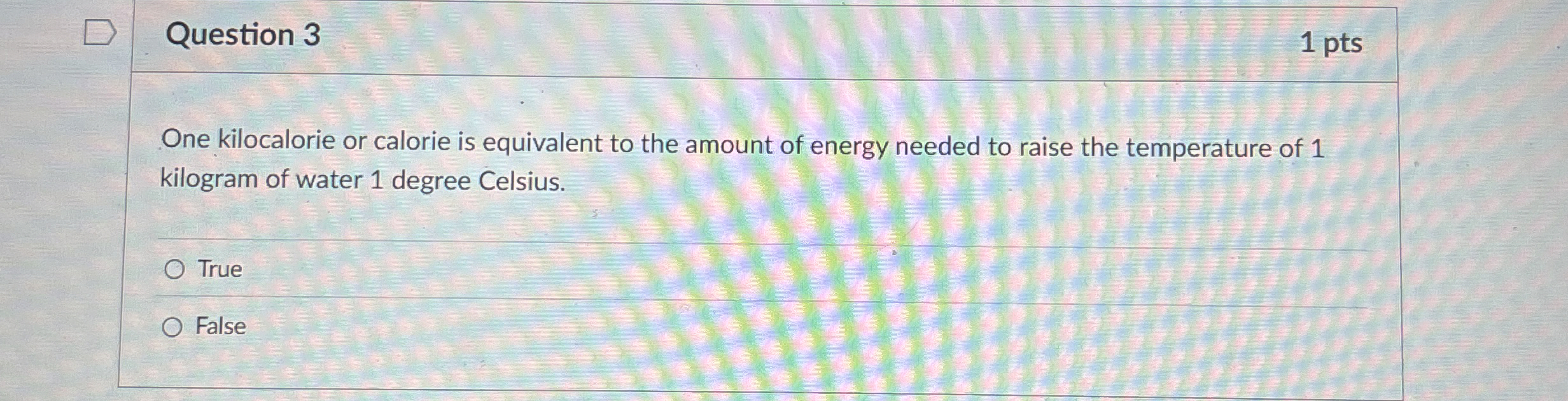 Solved Question 31 ﻿ptsOne kilocalorie or calorie is | Chegg.com