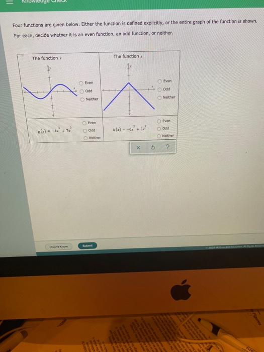 Solved Four Functions Are Given Below Either The Function