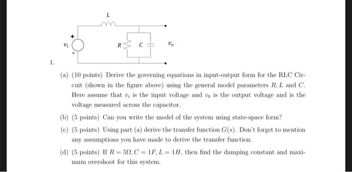 Solved (a) (10 points) Derive the governing equations in | Chegg.com