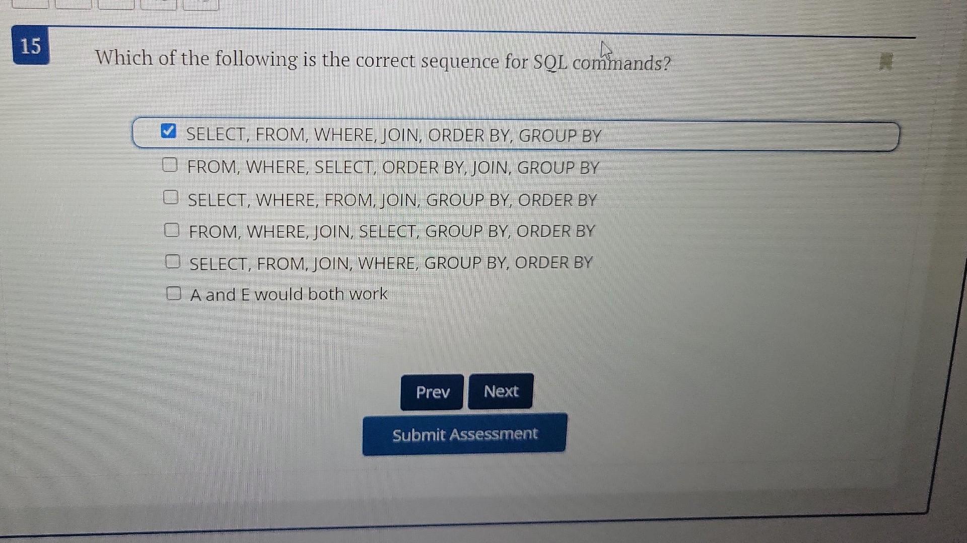 Solved Which of the following is the correct sequence for | Chegg.com