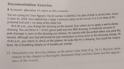 Solved Documentation ExerciseScenario: Question 55 ﻿refers | Chegg.com