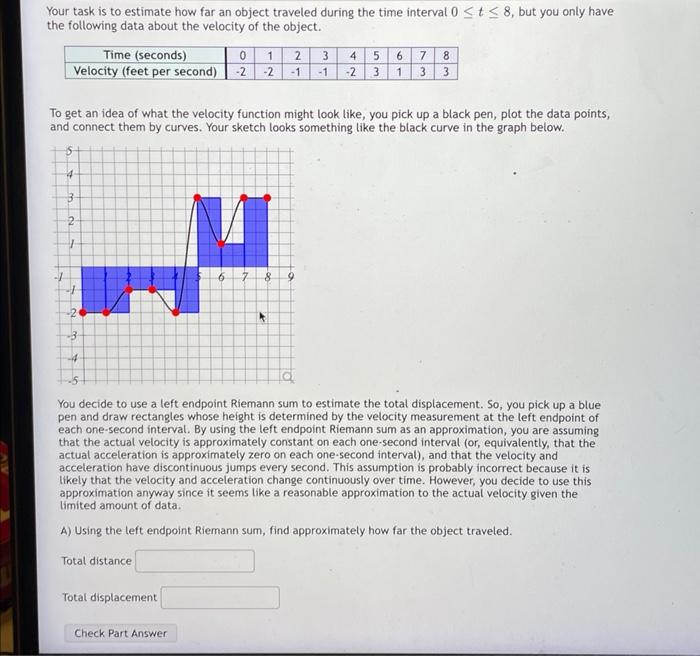 Solved Your task is to estimate how far an object traveled | Chegg.com