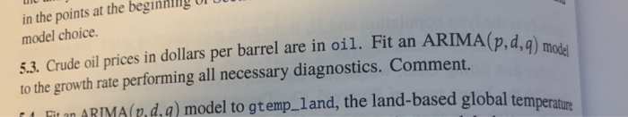 Solved ARIMA(p,d,q) model in the points at the beginning UI | Chegg.com