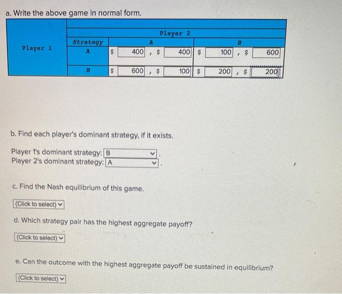 Solved In a two-player, one-shot simultaneous-move game each | Chegg.com