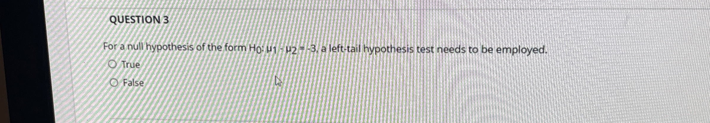 Solved QUESTION 3For a null hypothesis of the form | Chegg.com