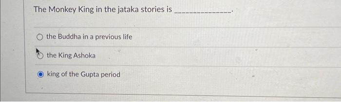 The Monkey King in the jataka stories is the Buddha | Chegg.com