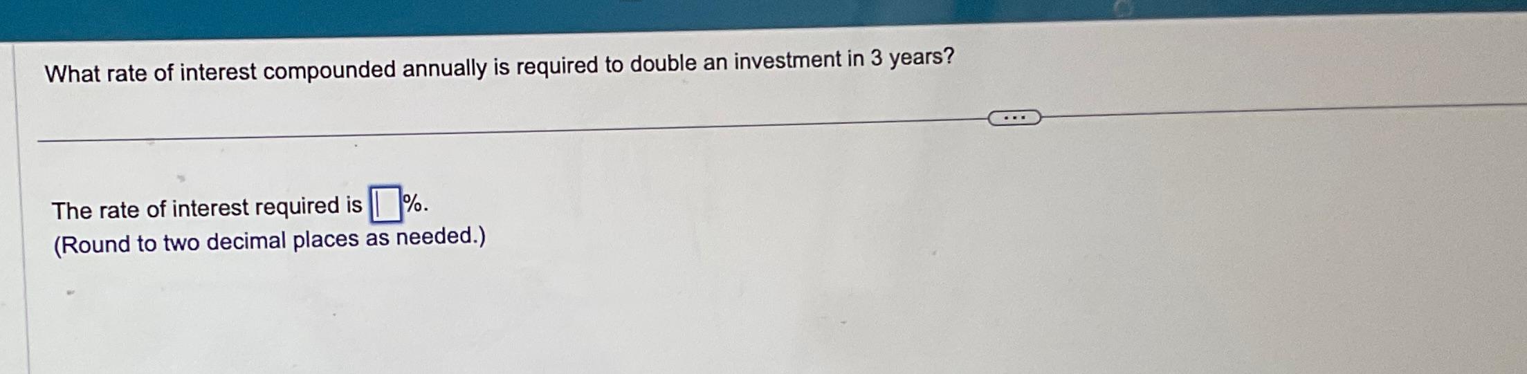 Solved What rate of interest compounded annually is required | Chegg.com