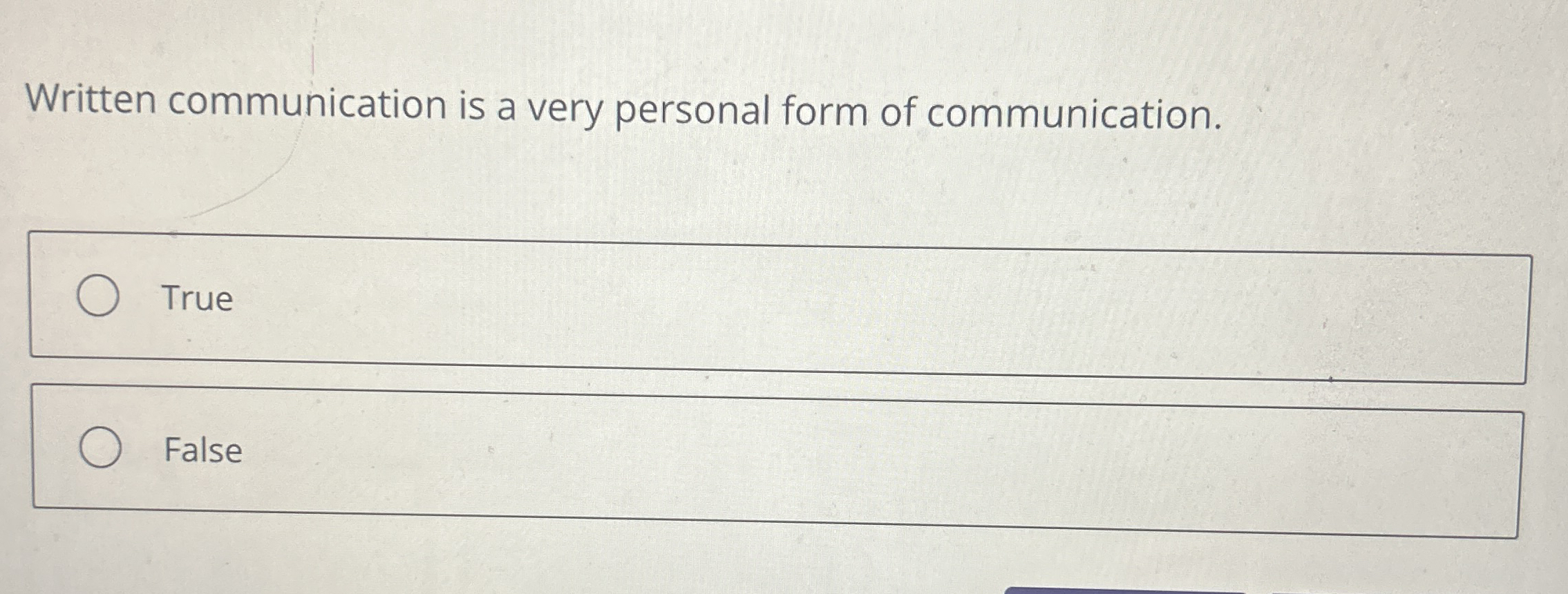 Solved Written communication is a very personal form of | Chegg.com