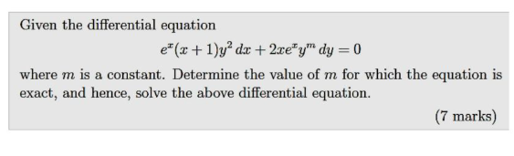 Solved Given the differential | Chegg.com