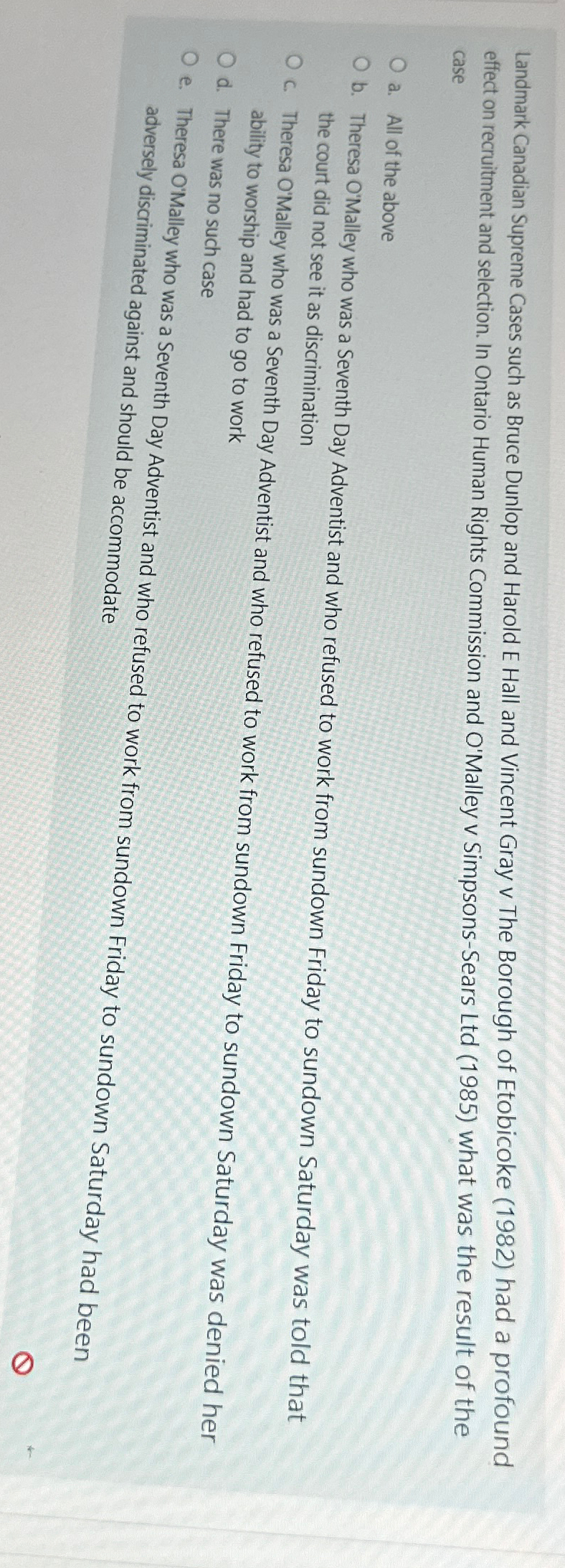 Solved Landmark Canadian Supreme Cases such as Bruce Dunlop | Chegg.com