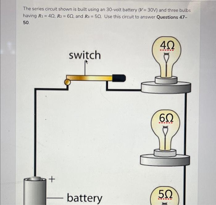 Solved The series circuit shown is built using an 30 -volt | Chegg.com