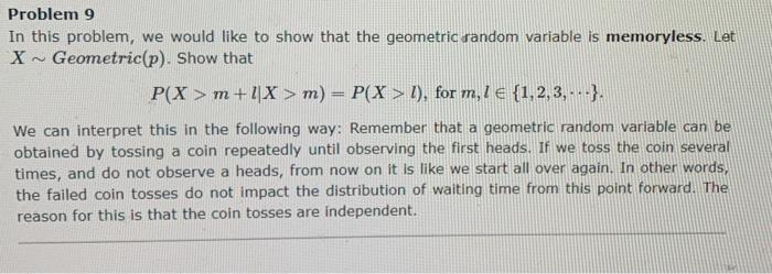 Solved Problem 9 In this problem, we would like to show that | Chegg.com