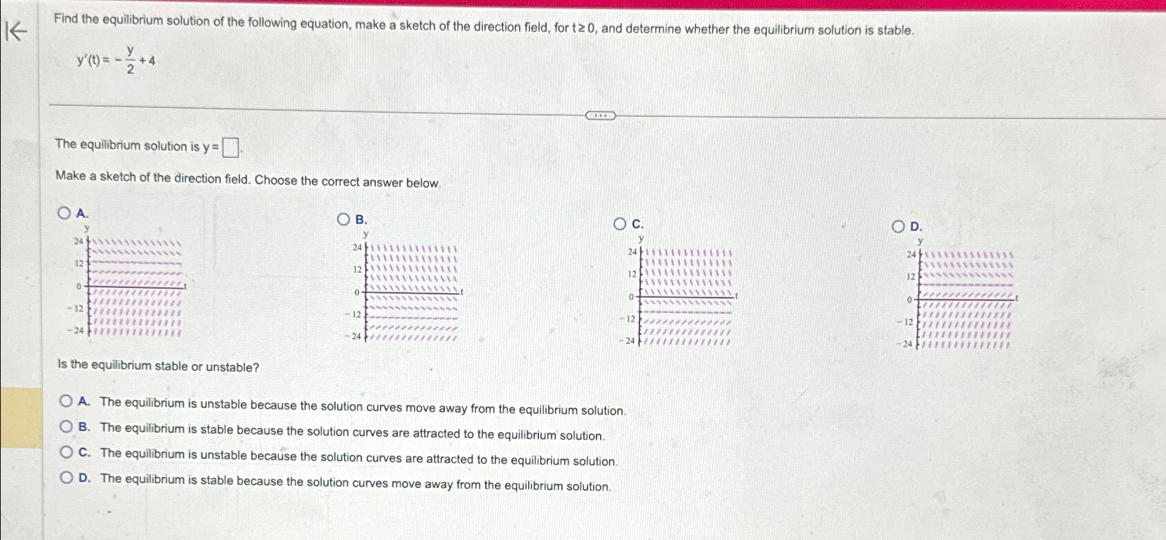 Solved Find the equilibrium solution of the following | Chegg.com