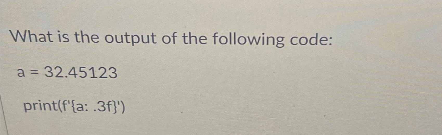 Solved What is the output of the following | Chegg.com