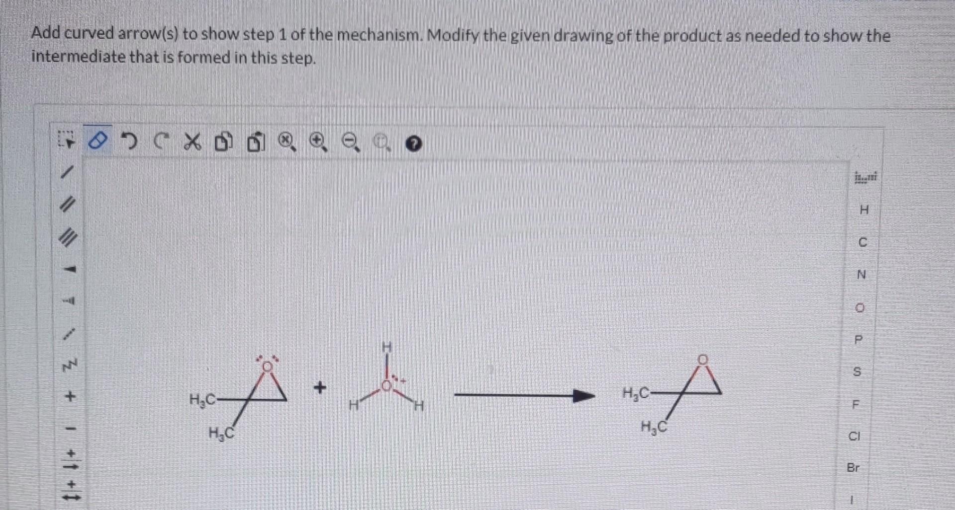 Solved Add curved arrow(s) to show step 1 of the mechanism. | Chegg.com