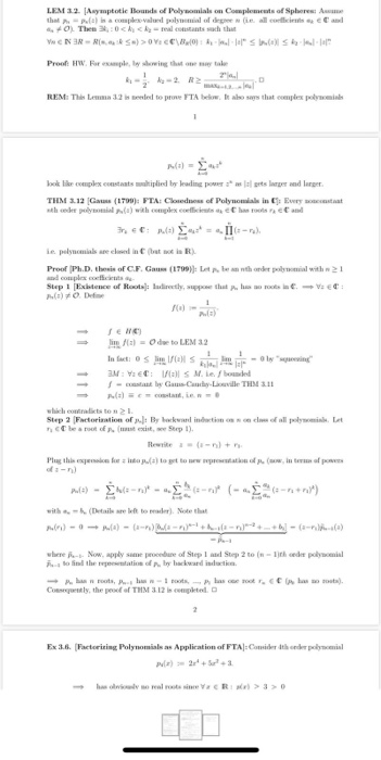 Work Sheet Assignment 11: Prove Lemma 3.2 (see | Chegg.com