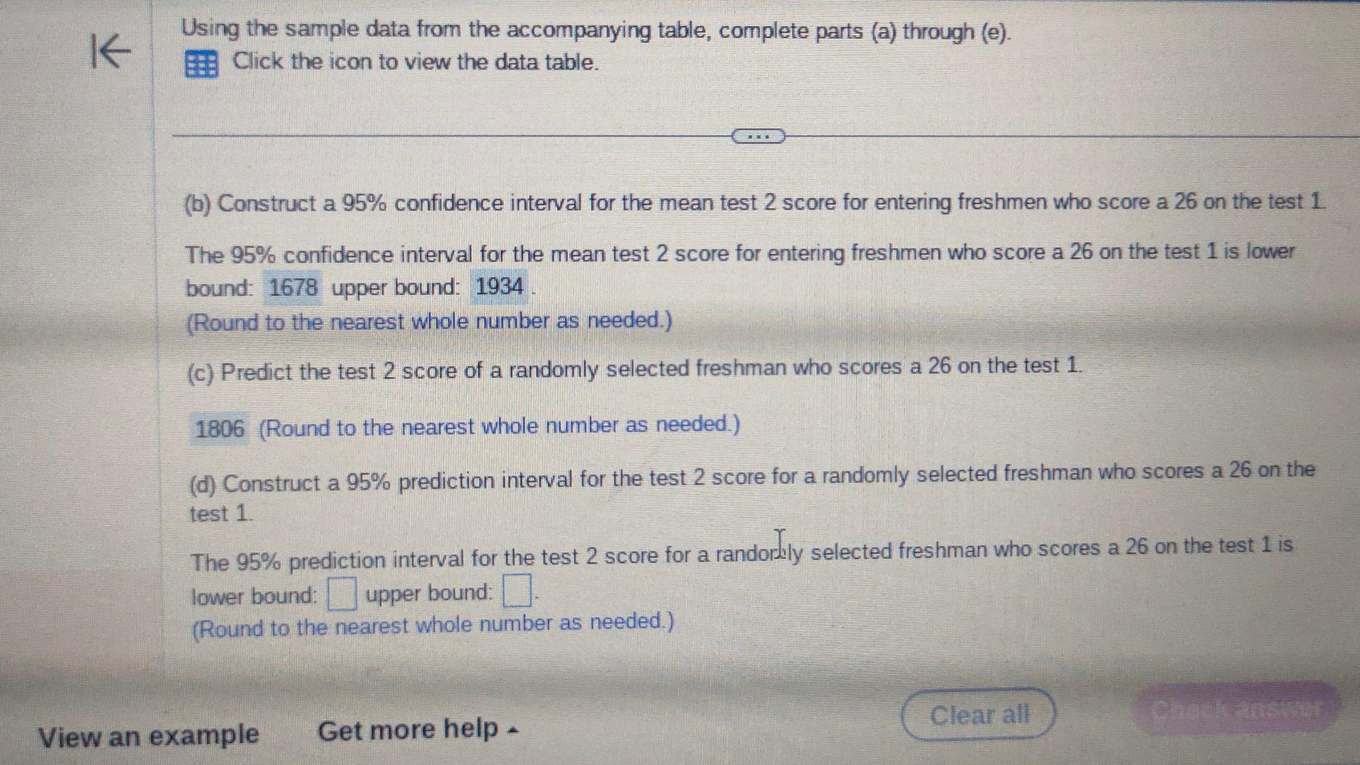 Solved Using the sample data from the accompanying table, | Chegg.com