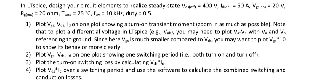 Solved In LTspice, design your circuit elements to realize | Chegg.com