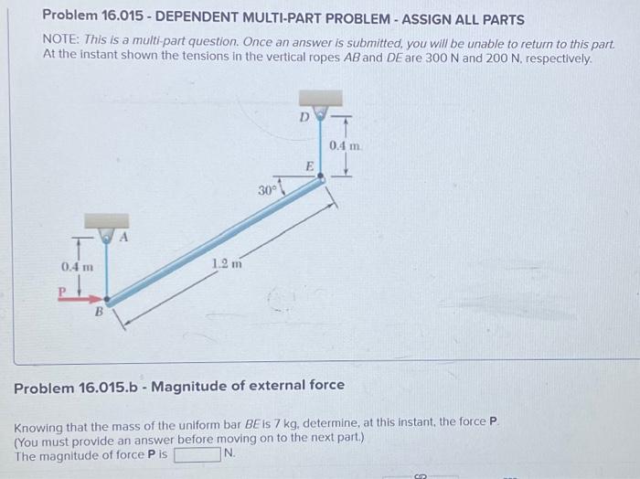 Solved Problem 16.015 - DEPENDENT MULTI-PART PROBLEM - | Chegg.com